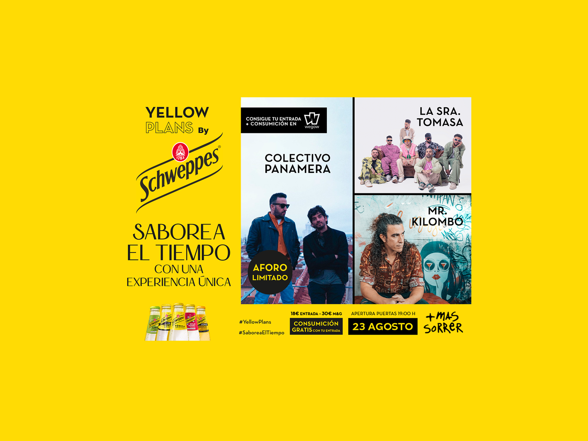 Yellow Plans by Schweppes en Girona | Entradas en Wegow
